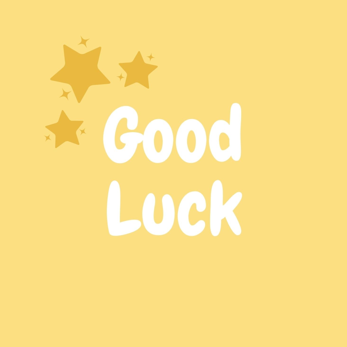 Good Luck Yellow Gift Postcard 12cm Square – HamperWell
