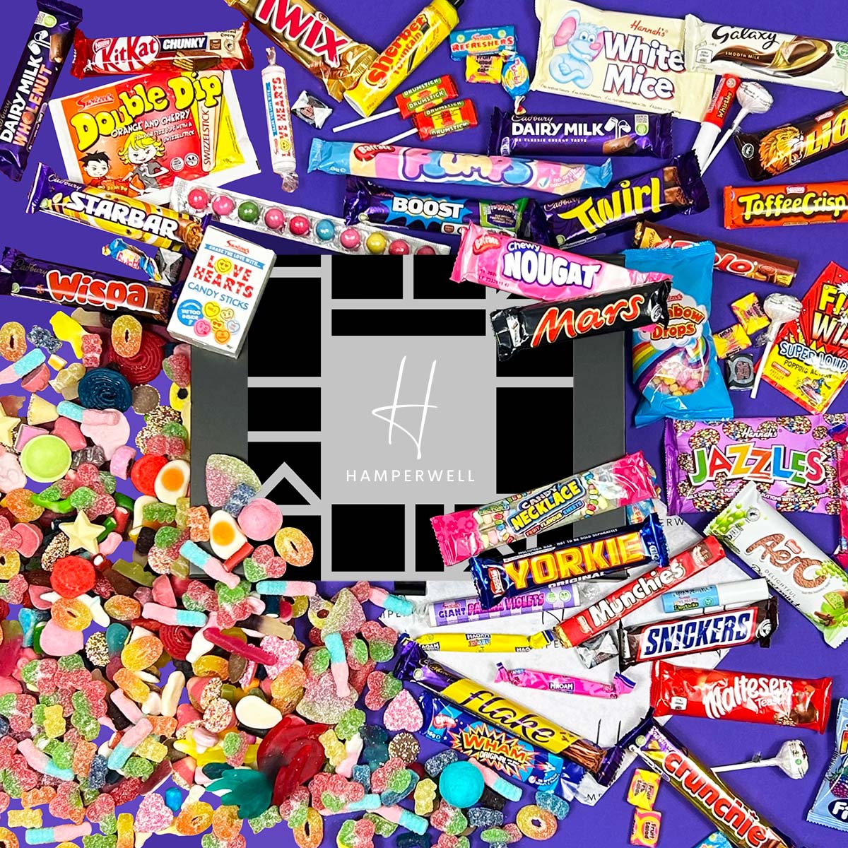 Large Mega Mix Chocolate, Retro Sweets & 2kg Pick N Mix Gift Hamper ...