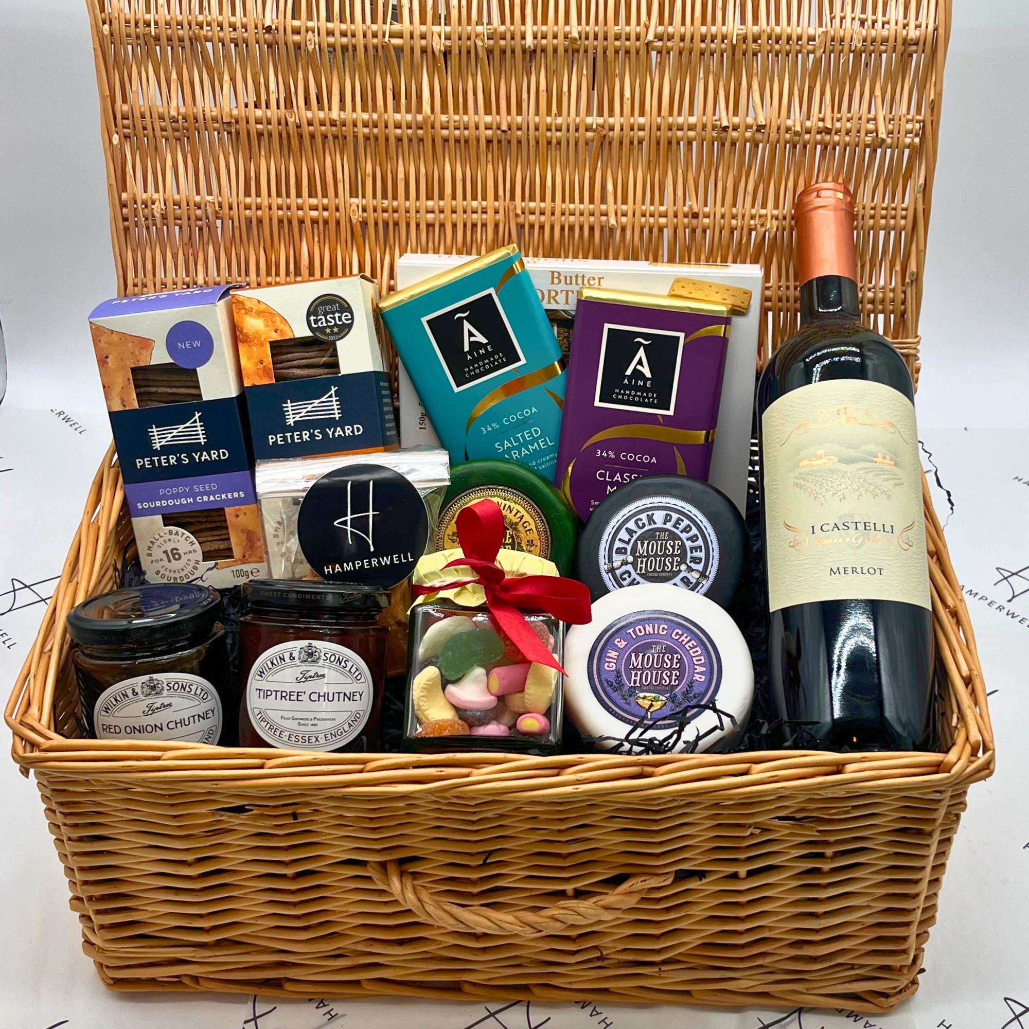 The Classic Food Hamper with Red Wine – HamperWell